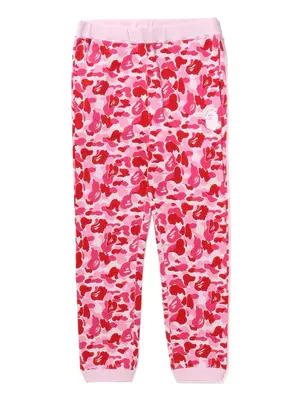 A BATHING APE Abc Camo Crystal Stone Sweat Pants - Pink