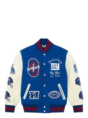 OVO X Nfl New York Giants Varsity Jacket - Blue
