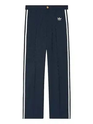 Gucci X Adidas Gg Trefoil Jacquard Logo Pant - Dark Blue