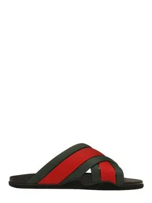 Gucci Web Slide Rubber - Green/red/black
