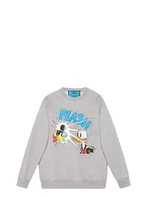 Gucci Sweatshirt With Disney Donald Duck Graphic - Grey Melange