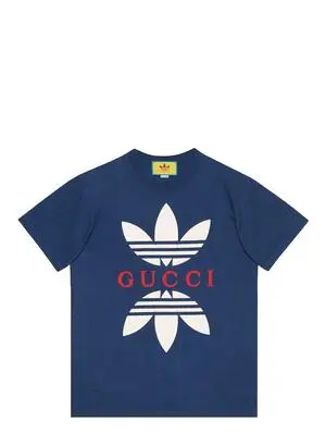 Gucci X Adidas Cotton Jersey T-shirt - Cobalt Blue