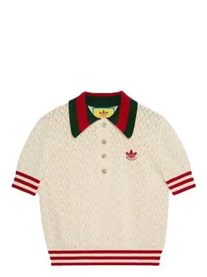 Gucci X Adidas Cotton Polo Shirt - White
