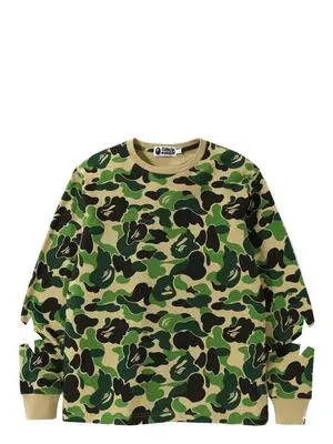 A BATHING APE Abc Camo Long Sleeve Tee Shirt - Green