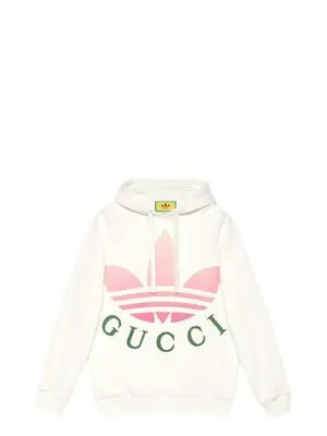 Gucci X Adidas Jersey Hooded Sweatshirt - White