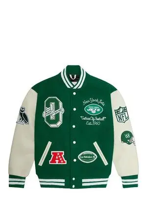 OVO X Nfl New York Jets Varsity Jacket - Green