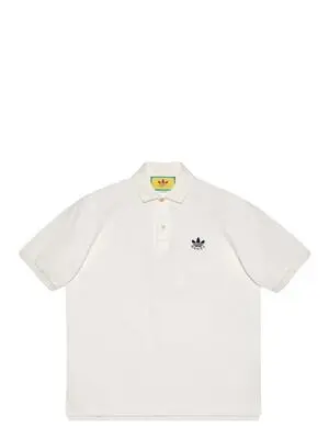 Gucci X Adidas Cotton Piquet Polo Shirt - White