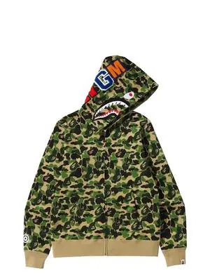 A BATHING APE Abc Camo Shark Full Zip Hoodie - Green