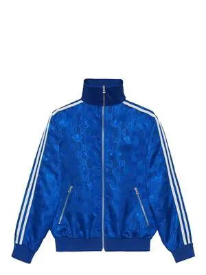 Gucci X Adidas Gg Trefoil Jacquard Jacket - Cobalt Blue