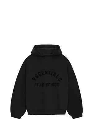 Fear Of God Essentials Nylon Fleece Hoodie - Jet Black