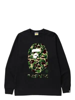 A BATHING APE Abc Camo By Bathing Ape Long Sleeve Tee Shirt (fw22) Black Green