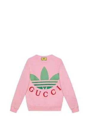 Gucci X Adidas Cotton Jersey Sweatshirt - Pink
