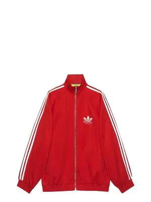Gucci X Adidas Cotton Jersey Zip Jacket - Bright Red
