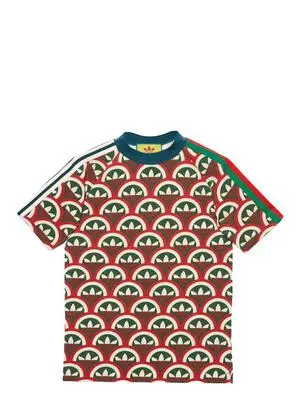 Gucci X Adidas Trefoil Print T-shirt - Red/green