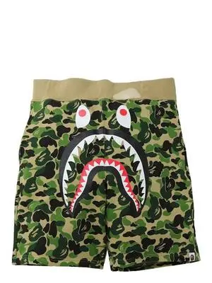 BAPE Abc Camo Shark Sweatshorts - Green