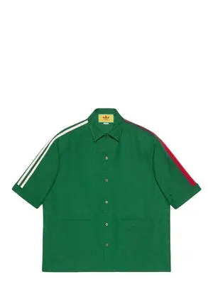 Gucci X Adidas Gg Trefoil Jacquard Shirt - Green