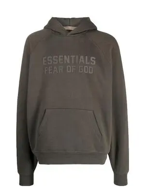 Fear Of God Essentials Raglan Hoodie Gray Off Black