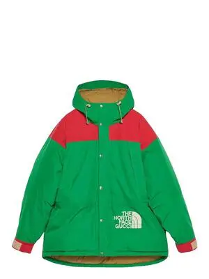 Gucci X The North Face Down Jacket - Green/red