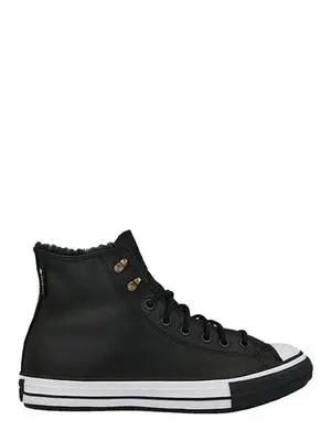 CONVERSE Chuck Taylor All Star Winter Hi Sherpa Leatherin Sneakers - Black/white