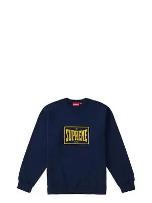 Supreme Warm Up Crewneck Sweatshirt - Navy Blue
