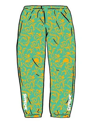 Supreme Warm Up Pant Teal Floral