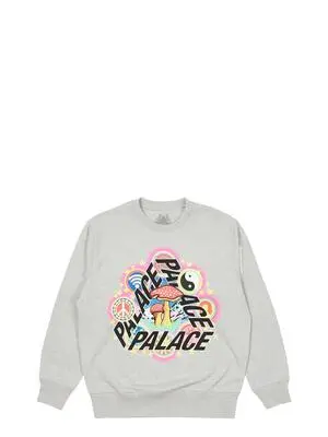 PALACE Bun 5G Crew Grey Marl