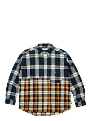 PALACE Checkmate Drop Shoulder Shirt - Navy Blue
