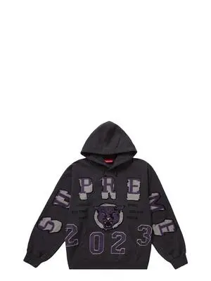 Supreme Washed Panther Hooded Sweatshirt - Washed Black