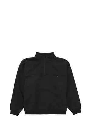 Supreme Washed Half Zip Pullover - Black