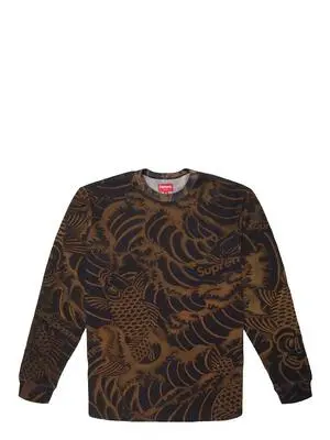 Supreme Waves Long Sleeve Top - Black