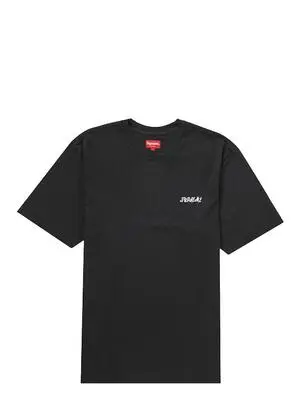 Supreme Washed Script Short Sleeve Top - Black