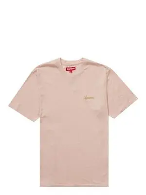 Supreme Washed Script Short Sleeve Top (fw23) Rose