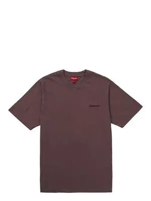 Supreme Washed Short Sleeve Tee Shirt Brown