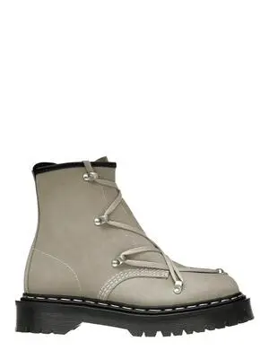 Dr. Martens 1460 Bex Suede Lace Up Boots - Light Taupe/black