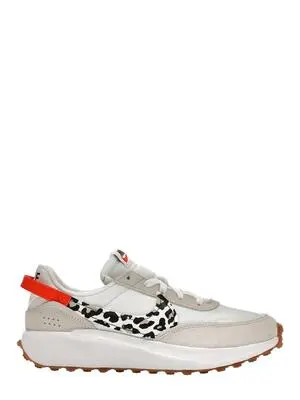 Nike Waffle Debut Leopard Sneakers - White/team Orange/rattan