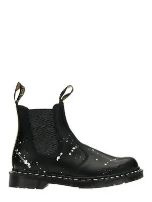 Dr. Martens 2976 Chelsea Boot With Paint Splatter - Black Smooth Leather