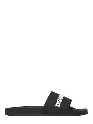 Dsquared2 Logo Pool Slides - Black/white