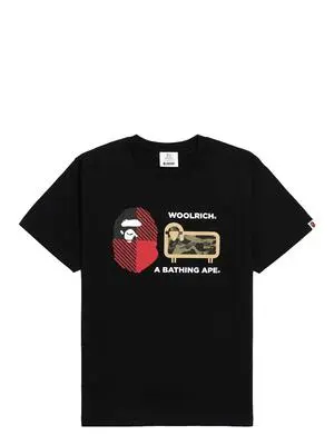 A BATHING APE X Woolrich Tee Shirt - Black