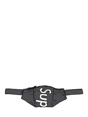 Supreme Waterproof Reflective Speckled Waist Bag - Black