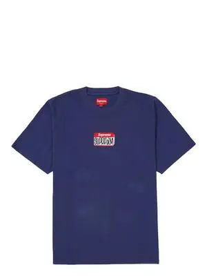 Supreme Gonz Nametag Short Sleeve Tee Shirt Washed Navy Blue