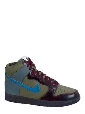Nike Dunk High Prm World Cup Sneakers - Amy Olive/military Blue/blue Fox