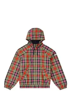 Supreme Goretex Hooded Harrington Jacket - Olive Plaid