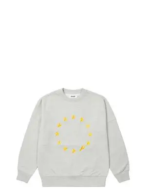 PALACE Eu-don Crew Sweatshirt - Grey Marl