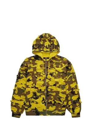 Supreme Griffin Zip Up Hooded Sweatshirt Yellow Camo