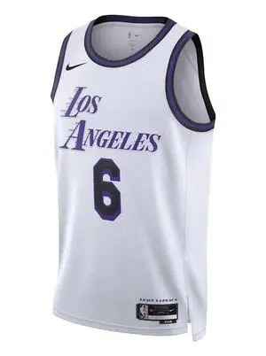 Nike Lebron James L.a. Lakers Drifit Jersey - White