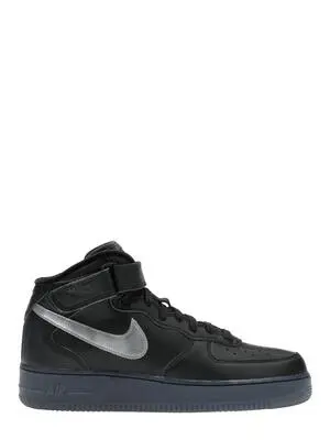Nike Air Force 1 Mid Prm Sneakers - Black/metallic Silver/hyper Pink