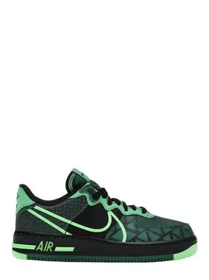 Nike Air Force 1 React Naija Sneakers Black/pine Green/green Strike