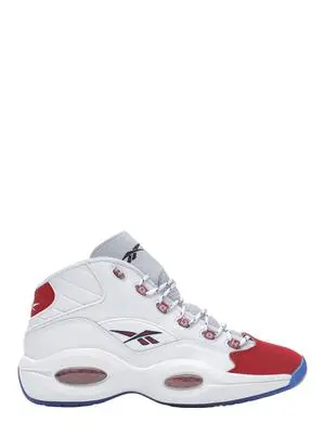 REEBOK Question Mid Toe 25th Anniversary Sneakers - White/red