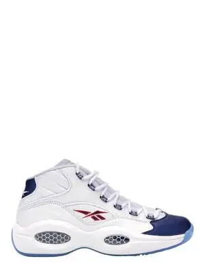 REEBOK Question Mid Sneakers - White/pearlized Navy Blue/red