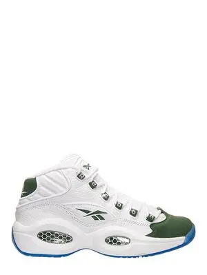 REEBOK Question Mid Michigan State Sneakers - White/racing Green